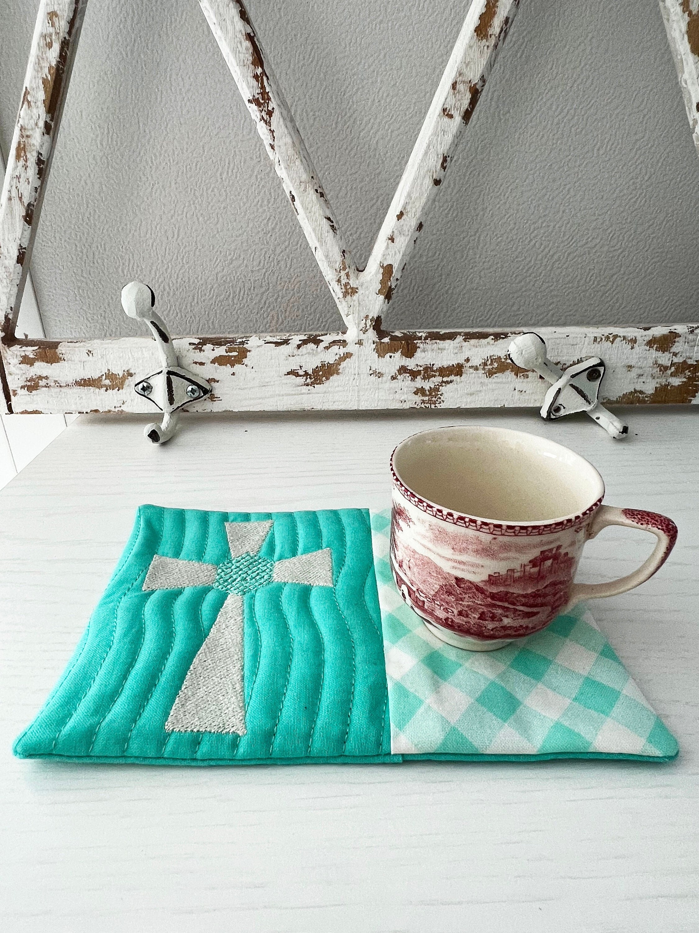 Spring Mug Rug, Beneath the Cross Machine Embroidery, ITH Pattern - Etsy