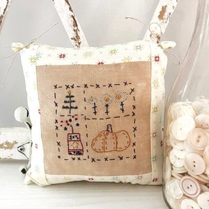 Primitive Hand Embroidery, Seasons Sampler Pattern - Etsy