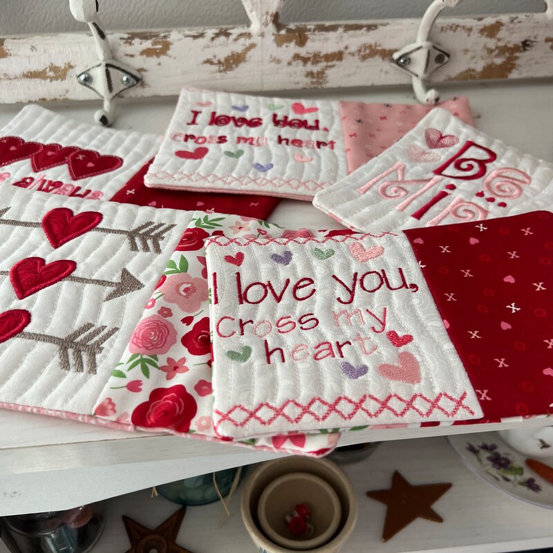 Valentine Mug Rugs - Etsy
