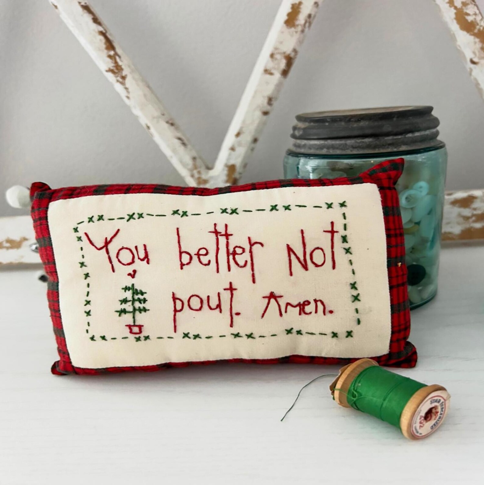 You Better Not Pout Hand Embroidery Pattern (instant Download) - Etsy