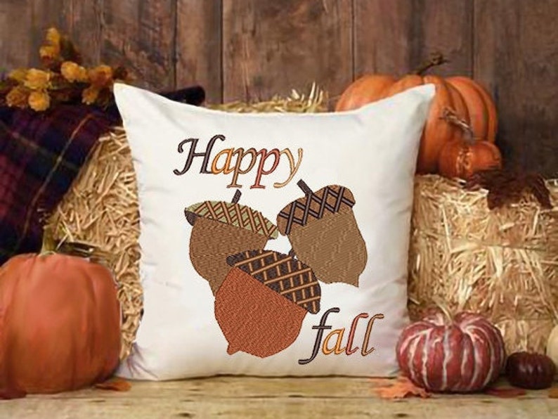 Happy Fall Machine Embroidery Pattern ITH Embroidery - Etsy