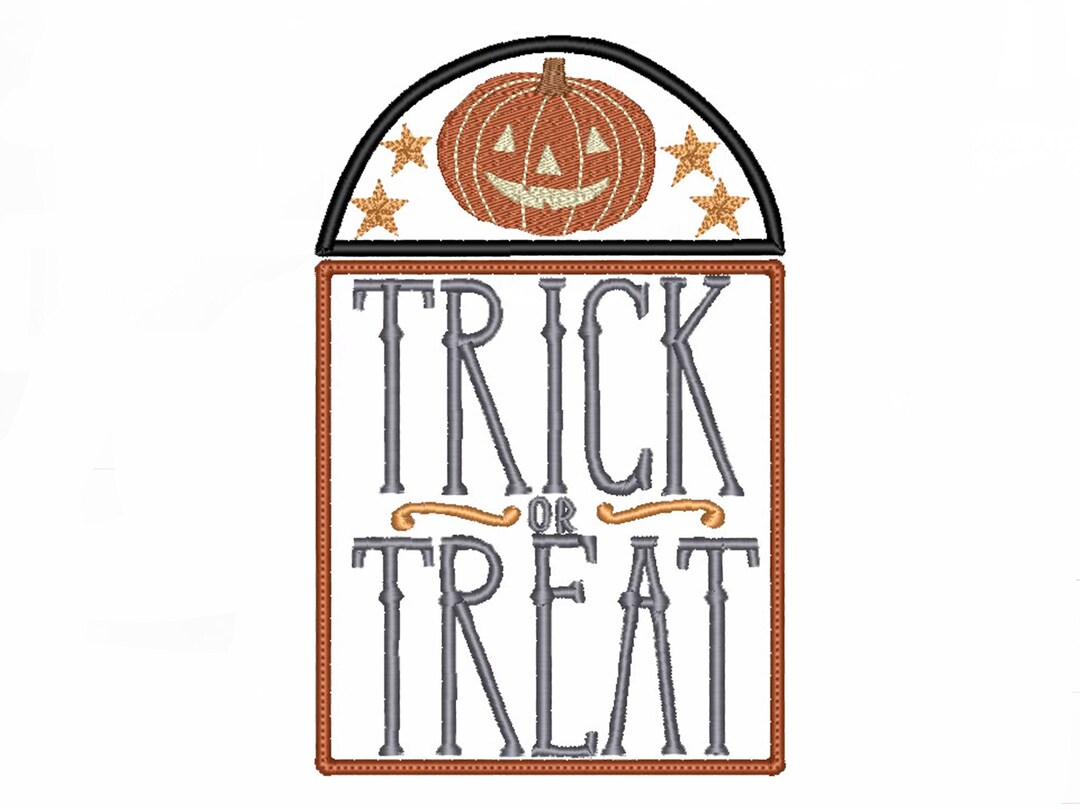 Trick or Treat Machine Embroidery Pattern , ITH Autumn Design ...
