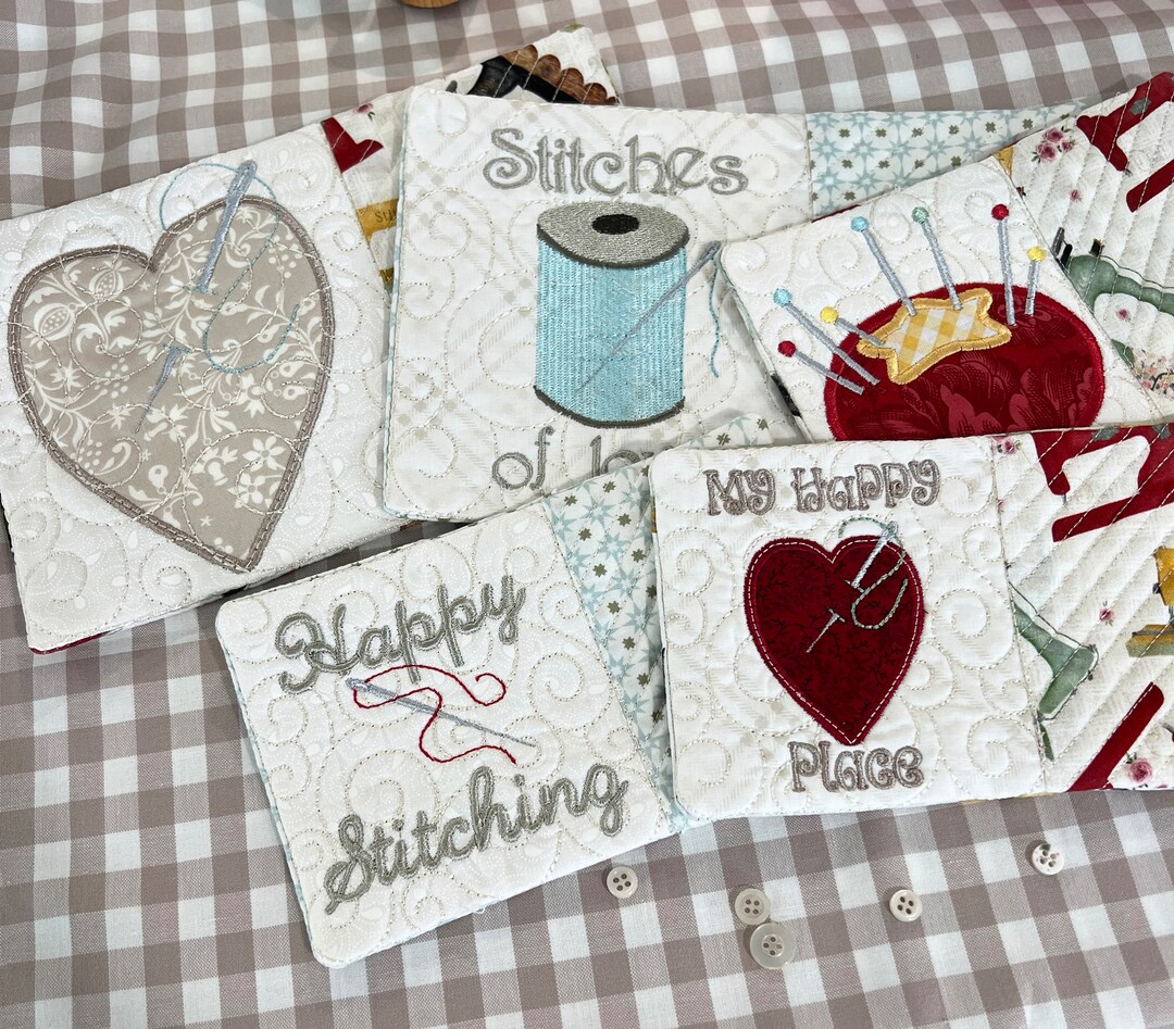 Sewing Mug Rug Bundle, Five Different Designs All Included, ITH Machine ...