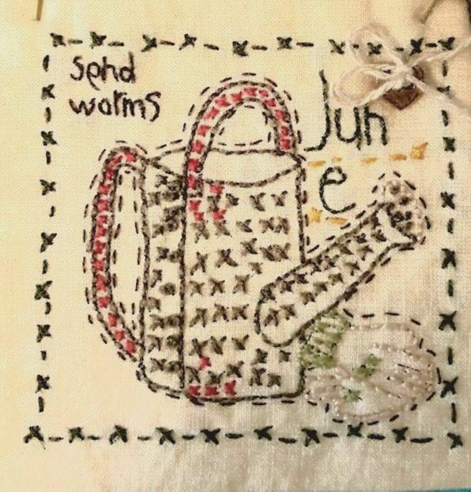 June Seasons Primitive Stitchery by Basket Case X Needlework Therapy ...