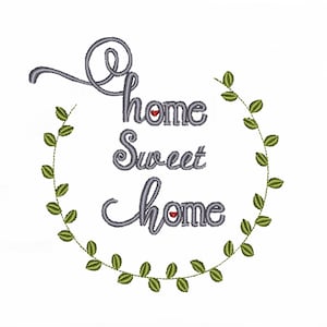 Home Sweet Home Machine Embroidery Pattern, Farmhouse Welcome, Gift for ...