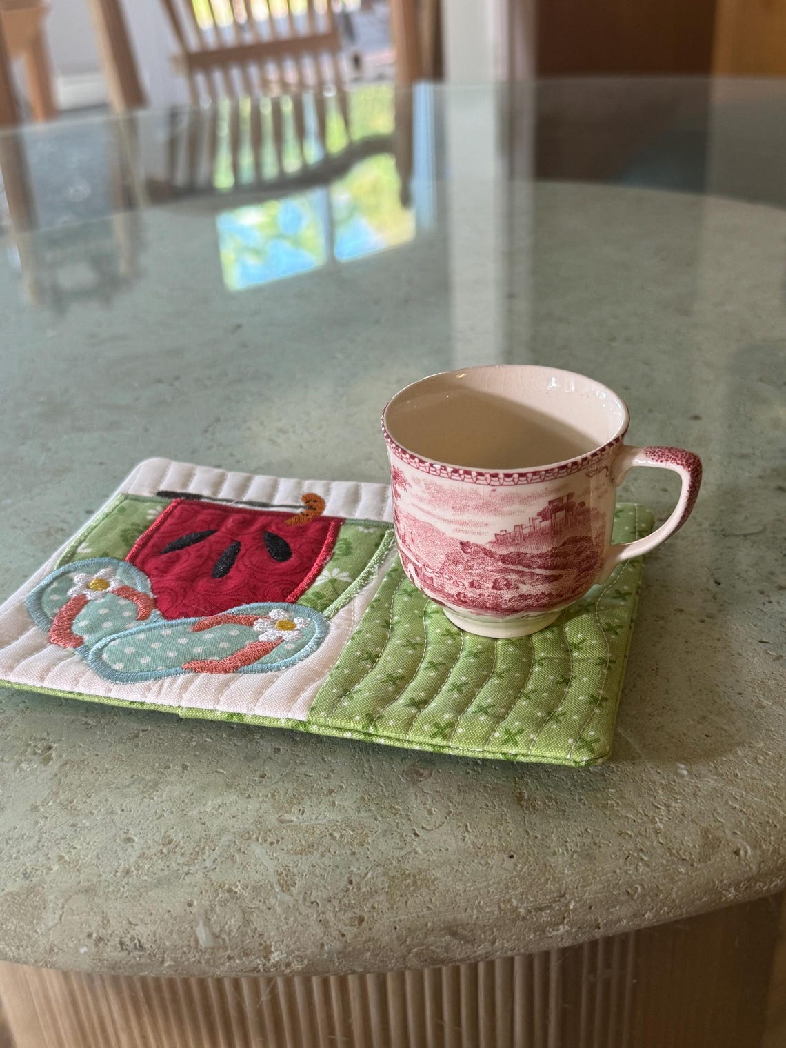 Primitive Mug Rug Bundle: All 12 Months, ITH Machine Embroidery (5x7 ...