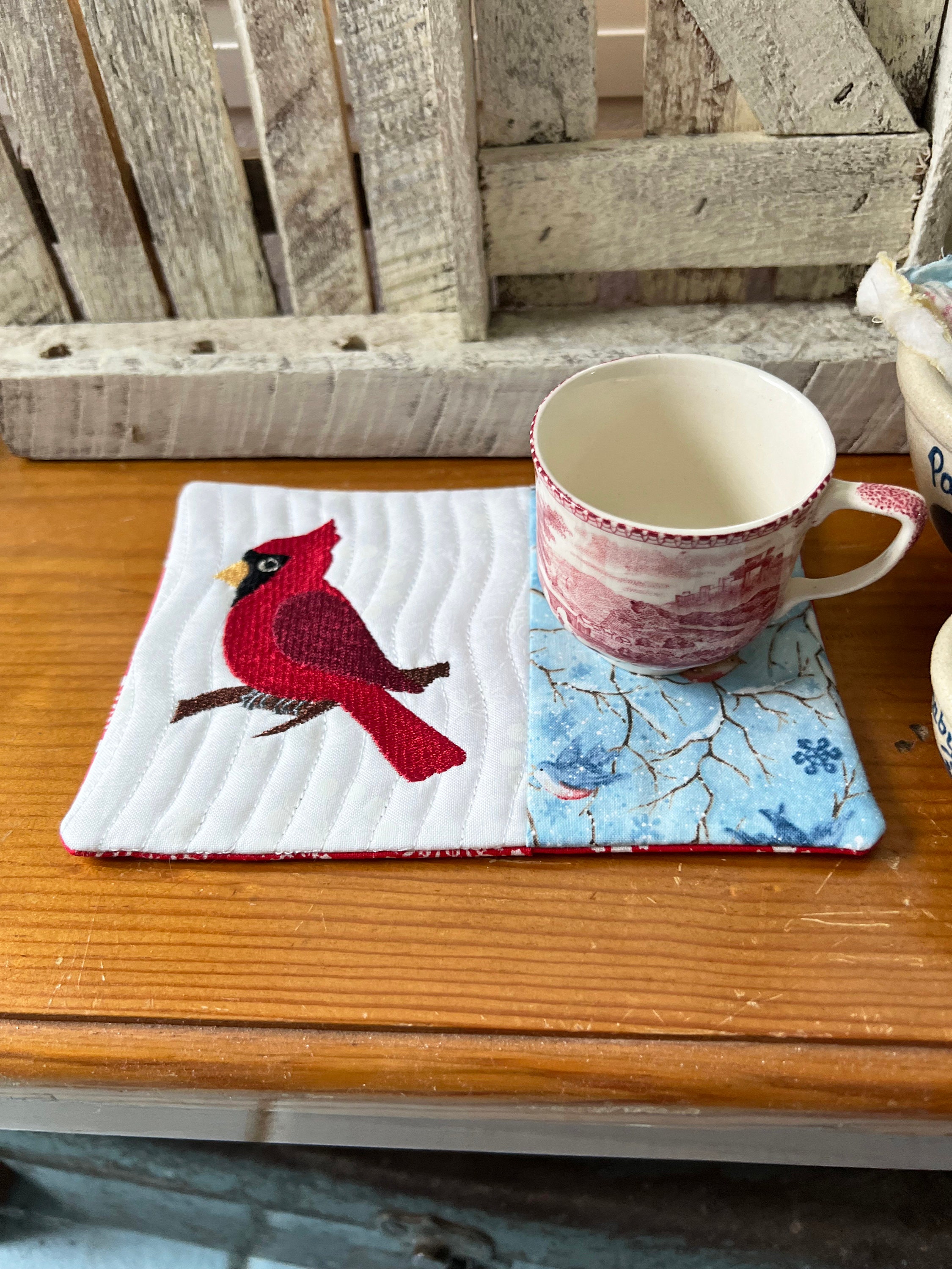 Winter Mug Rugs ITH Machine Embroidery and Applique Pattern Instant ...