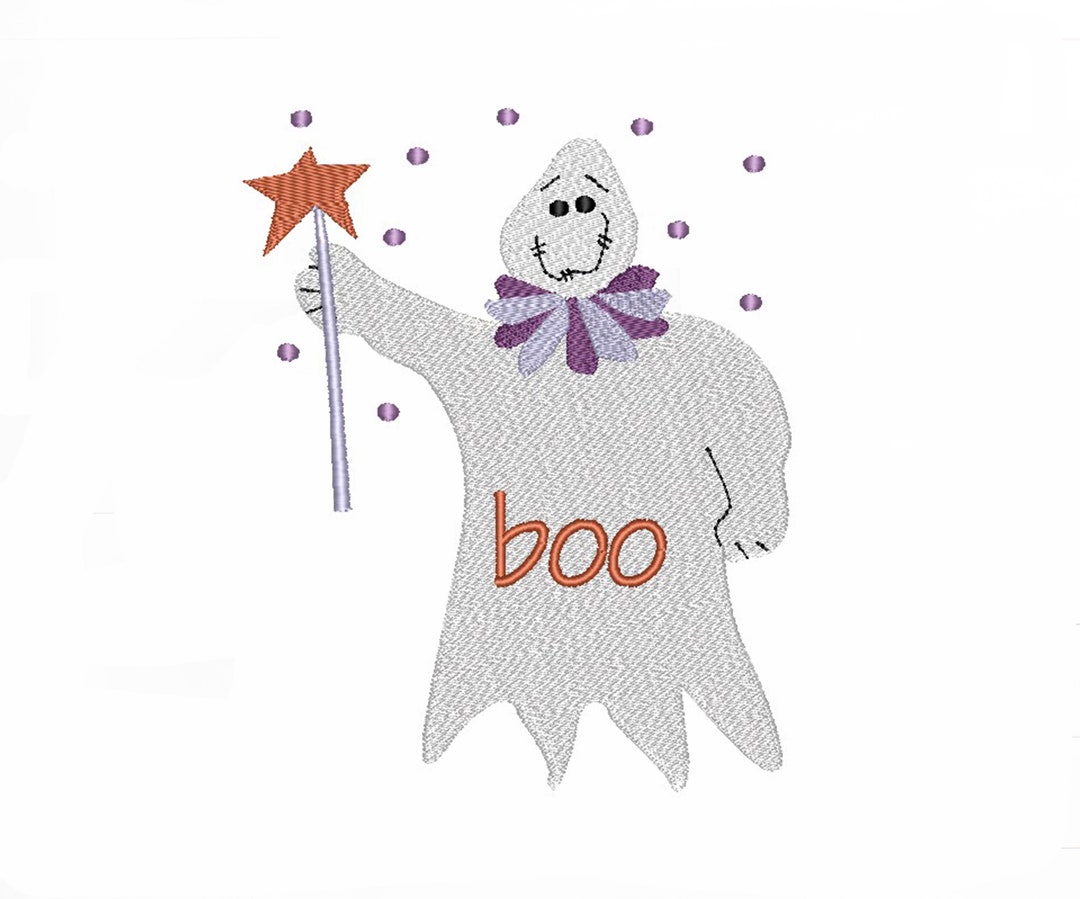 Halloween Boo Friend Machine Embroidery Pattern, Ghost Design, Autumn ...