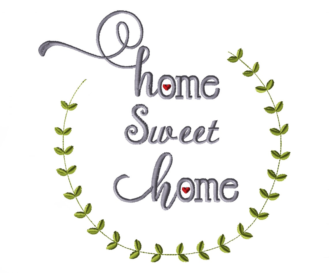 Home Sweet Home Machine Embroidery Pattern ITH Embroidery - Etsy