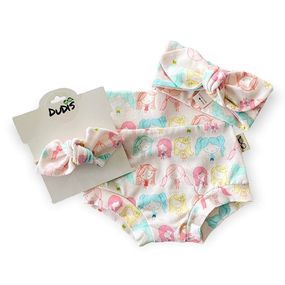 Colorful Dolls Bummies And/or Top Knot Headband Set, Baby Girl Cut Outfit, Cute Toddler Diaper ...