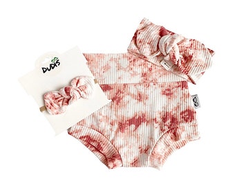 Lavender Rib Bummies And/or Top Knot Headband Set Baby Girl - Etsy