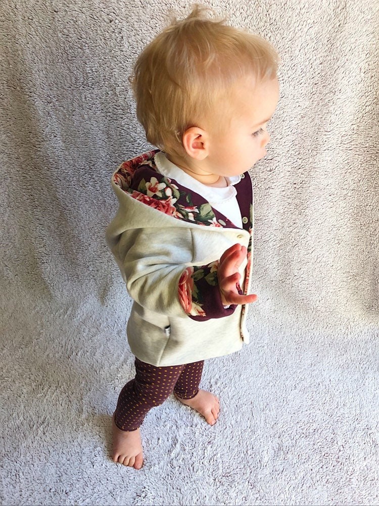 Reversible Floral Hooded Jacket / Baby Toddler Kid Coat / - Etsy