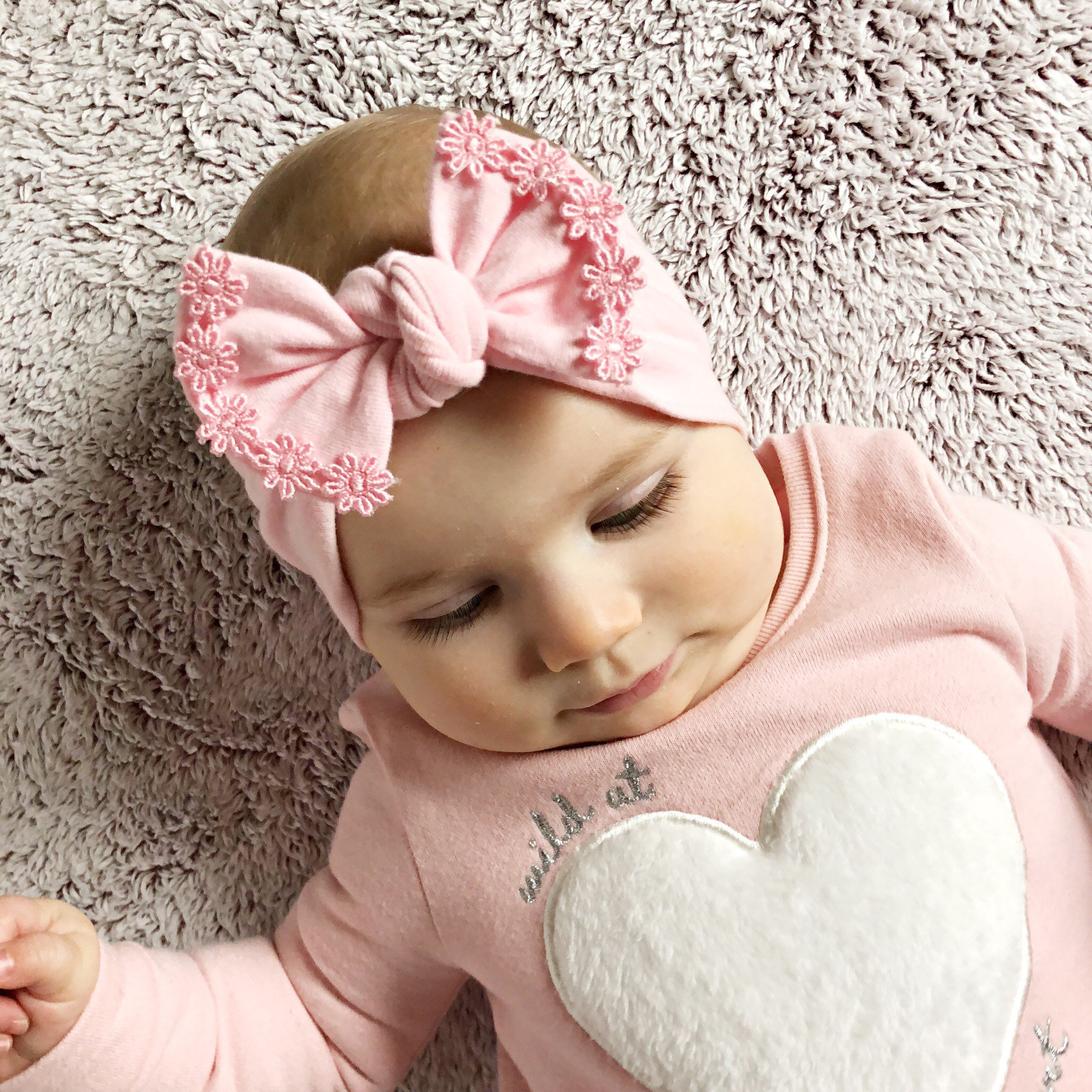 Pink Top Knot Headband / Baby Pink Headwrap/ Baby Toddler | Etsy