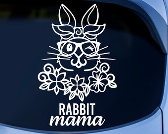 Peeking Cute Vinyl Bunny Sticker Rabbit Car Decal / Laptop - Etsy