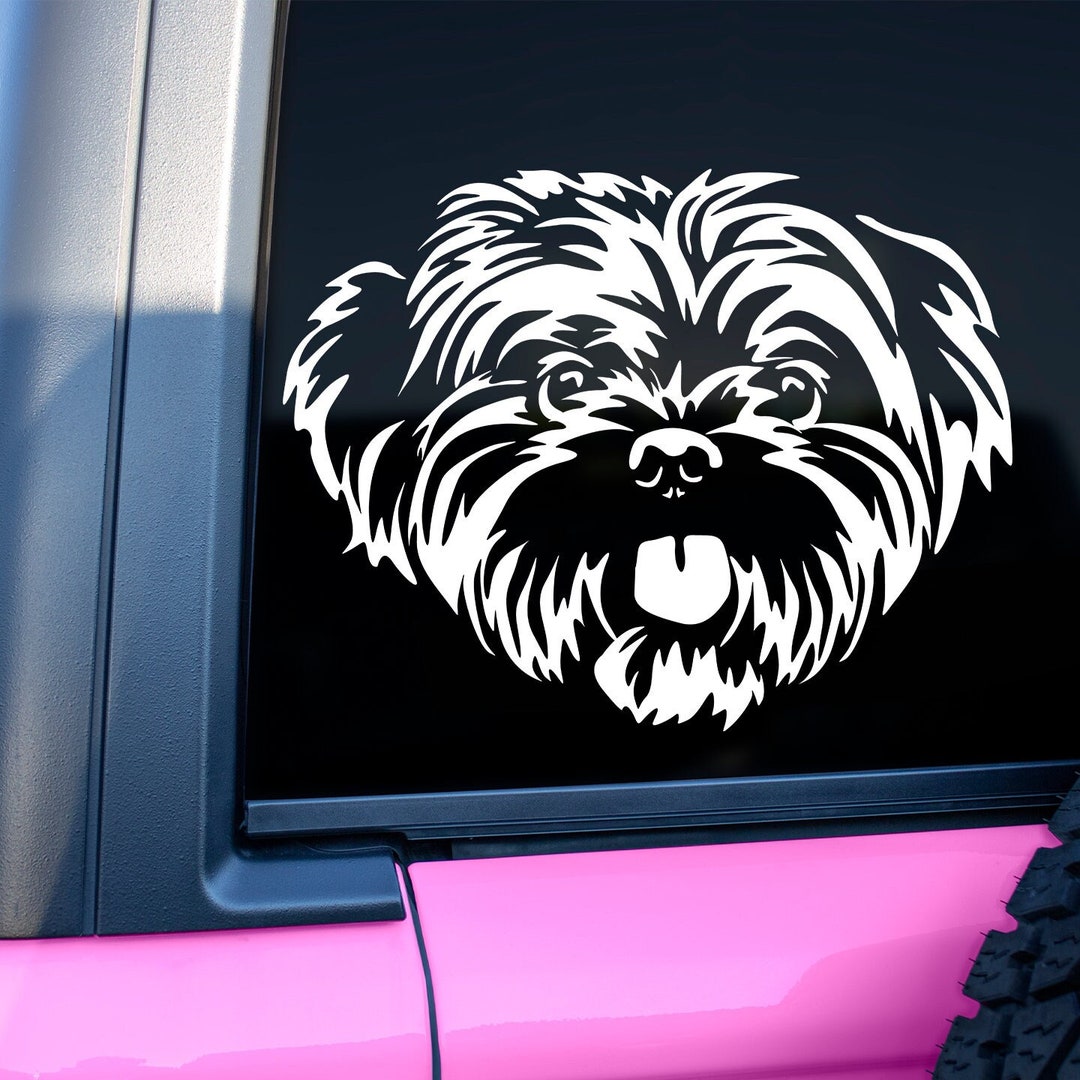 Shih Tzu Sticker Dog Stickers for Cars Shih Tzu Owner Gifts I Love Shih ...