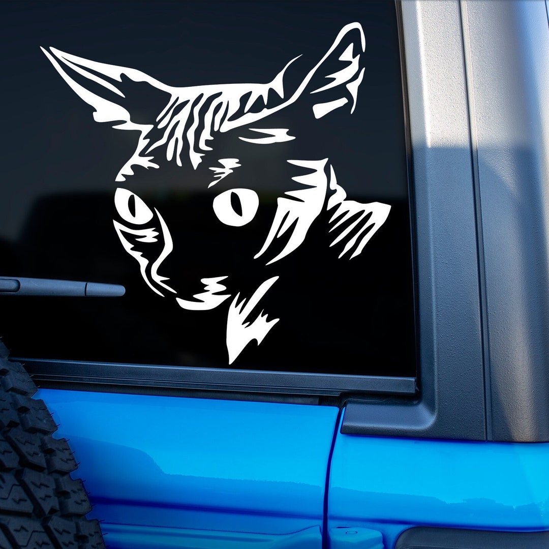 Sphynx Cat Sticker Cat Stickers for Cars Custom Cat - Etsy