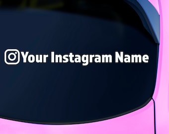 Instagram Decal, Instagram Car Decal, Window Decal, Instagram Business ...