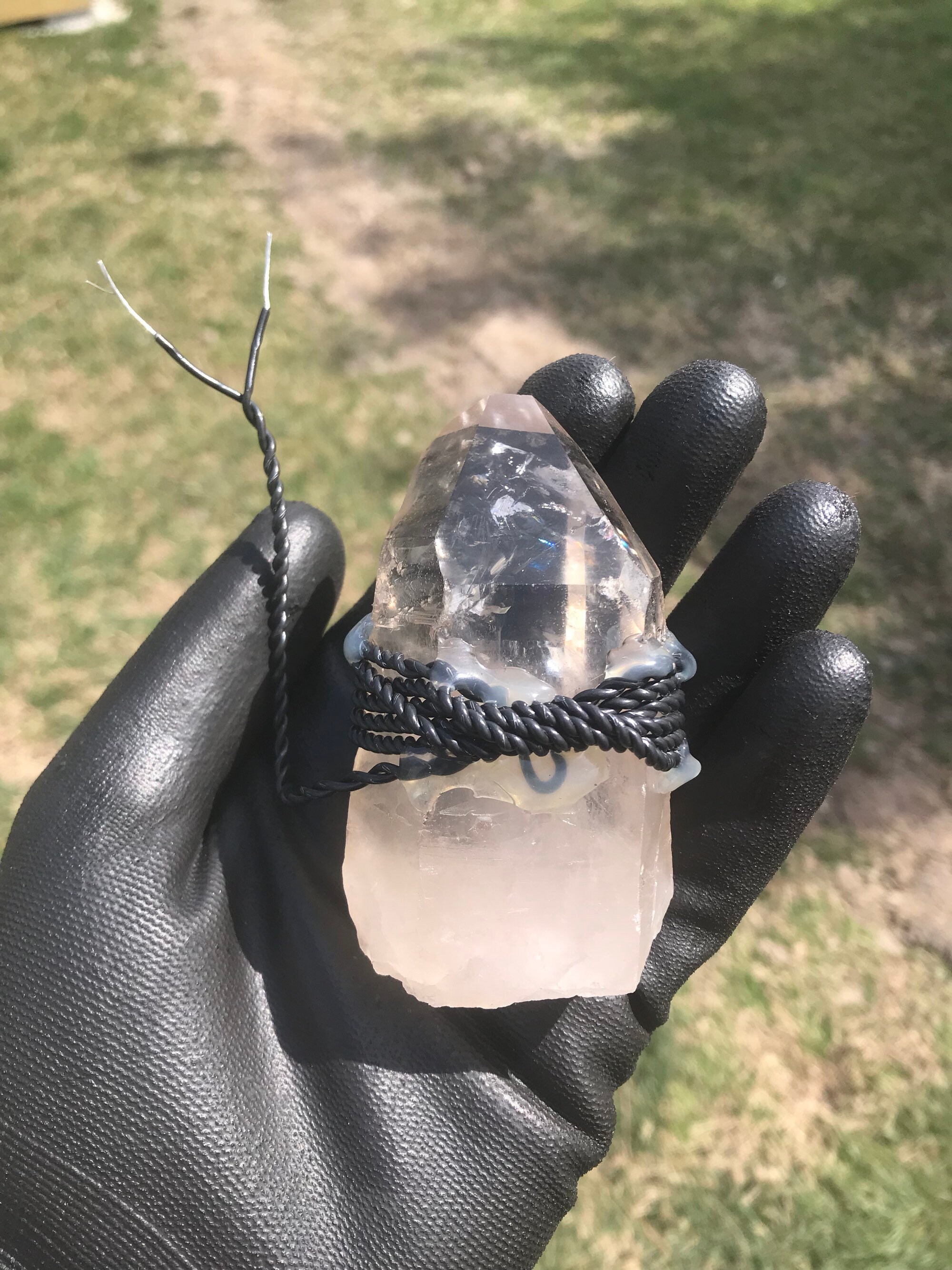 Orgone Succor Punches: BRAZILIAN Lemurian Quartz Crystal 218 grams ...