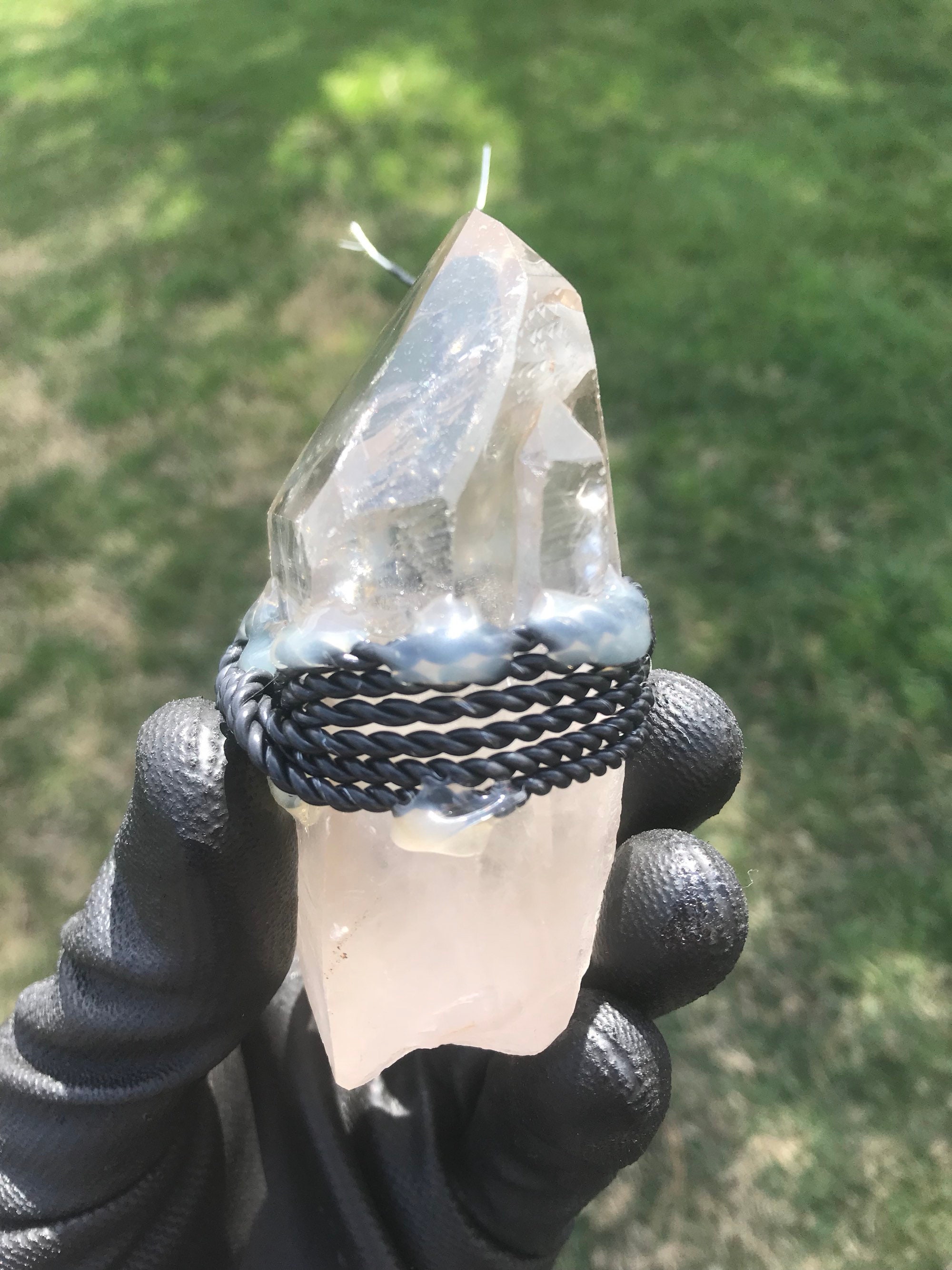 Orgone Succor Punches: BRAZILIAN Lemurian Quartz Crystal 218 grams ...