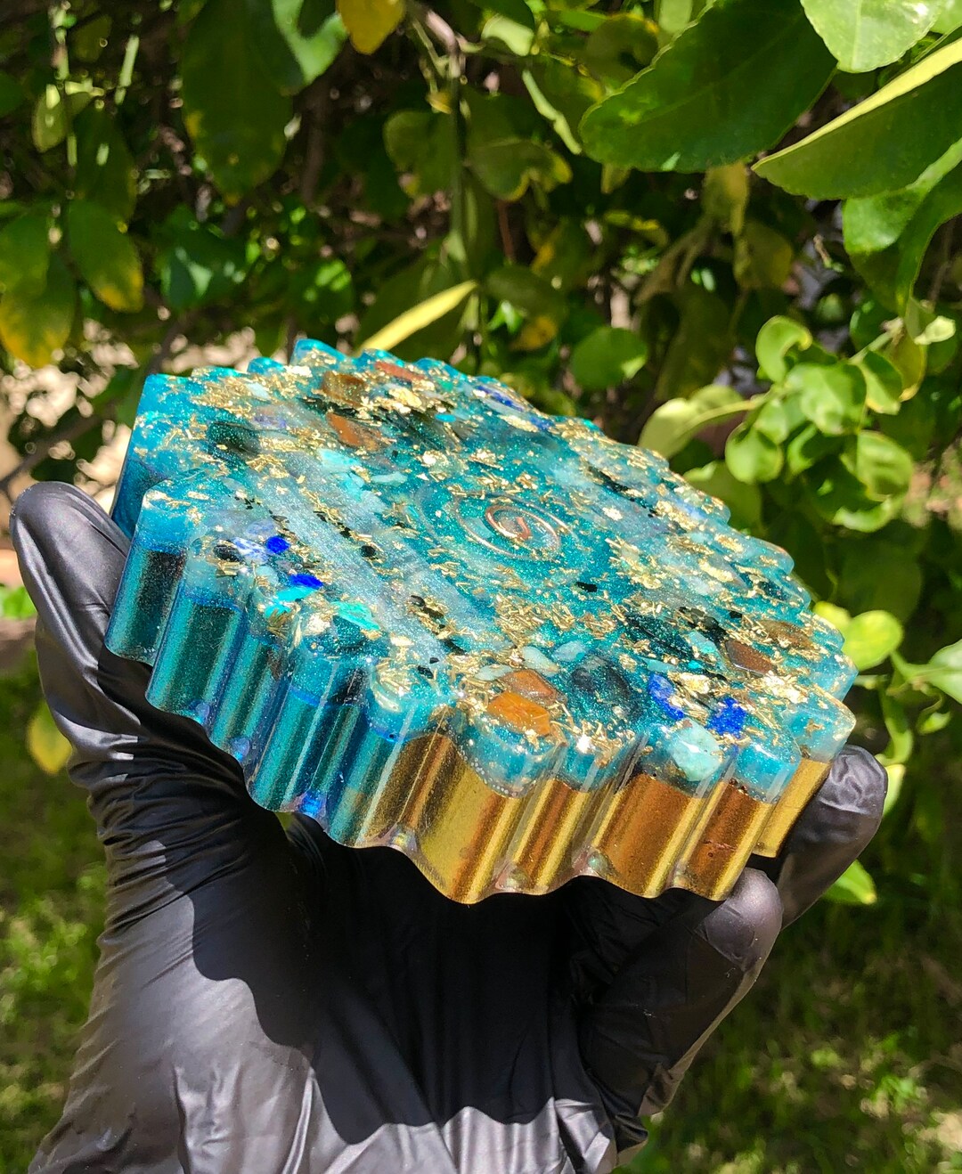 Orgone Charging Plates 5 Inch Sunflower Charger double - Etsy