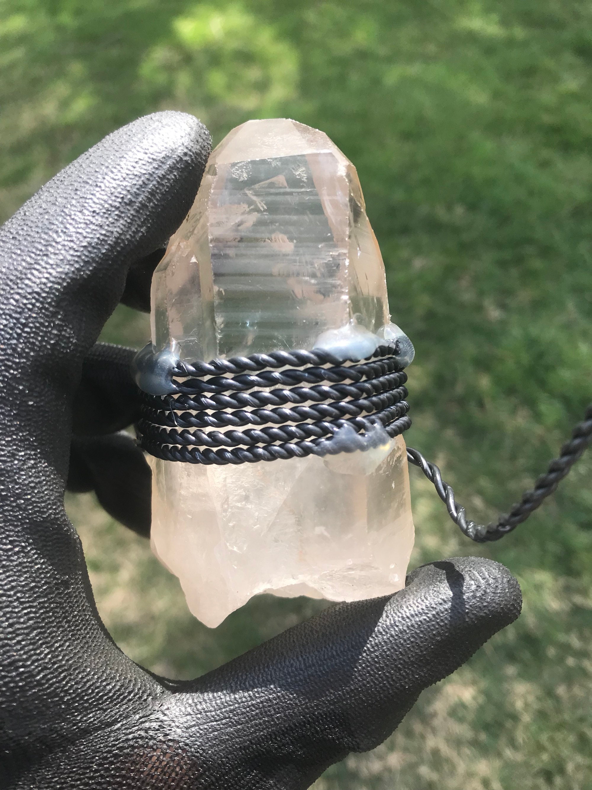 Orgone Succor Punches: BRAZILIAN Lemurian Quartz Crystal 218 grams ...