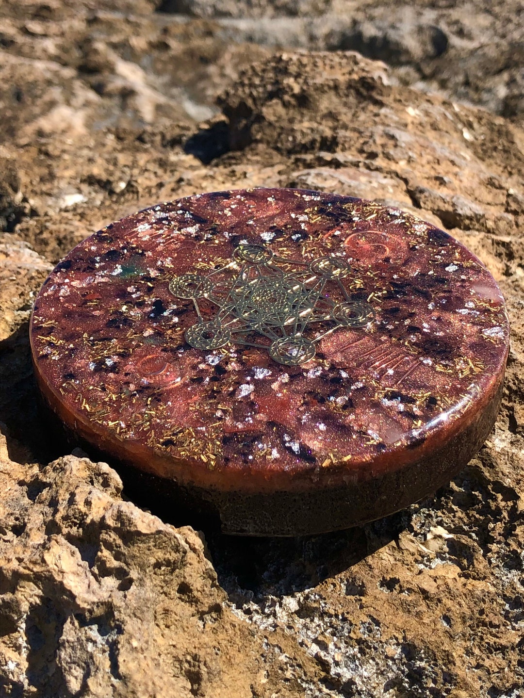 Orgone Charging Plates - Medium Sized Metatron Wheel of Life for ...