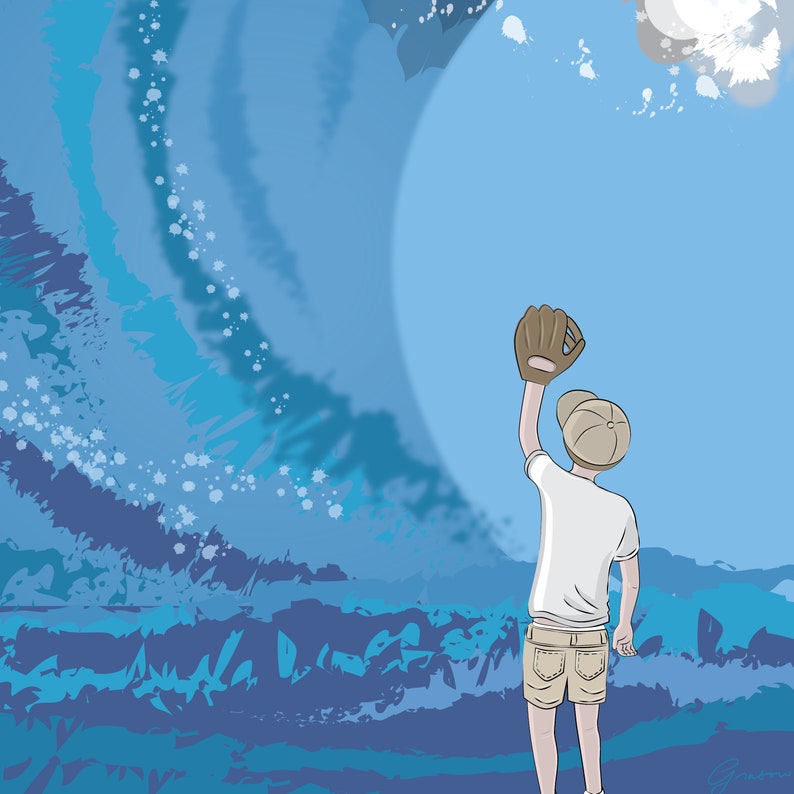 Catch A Wave Humorous Art Printable Digital Download Funny Home Decor ...