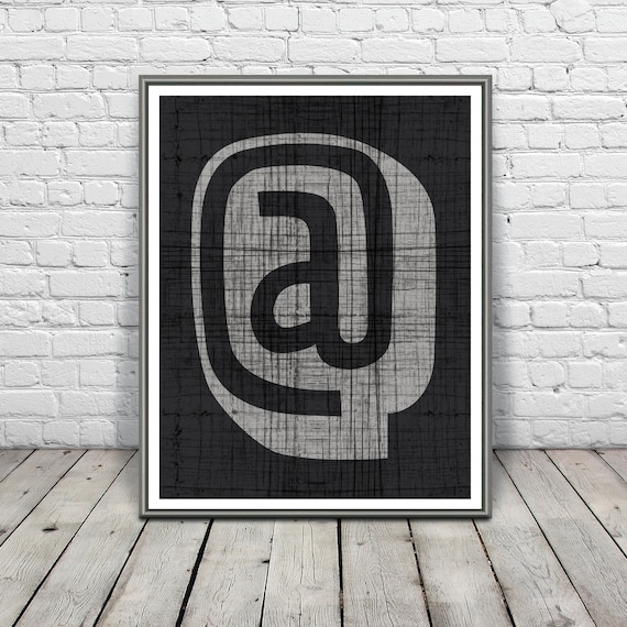 At Symbol Printable Digital Download Dorm Decor Linen | Etsy