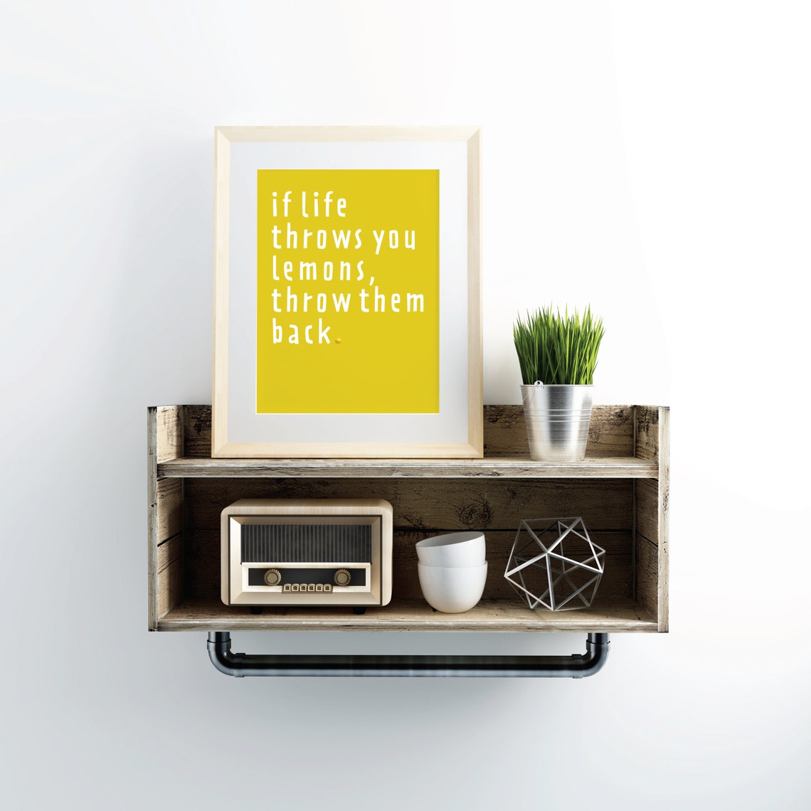 Lemon Yellow Kitchen Art Quote Printable Digital Download | Etsy