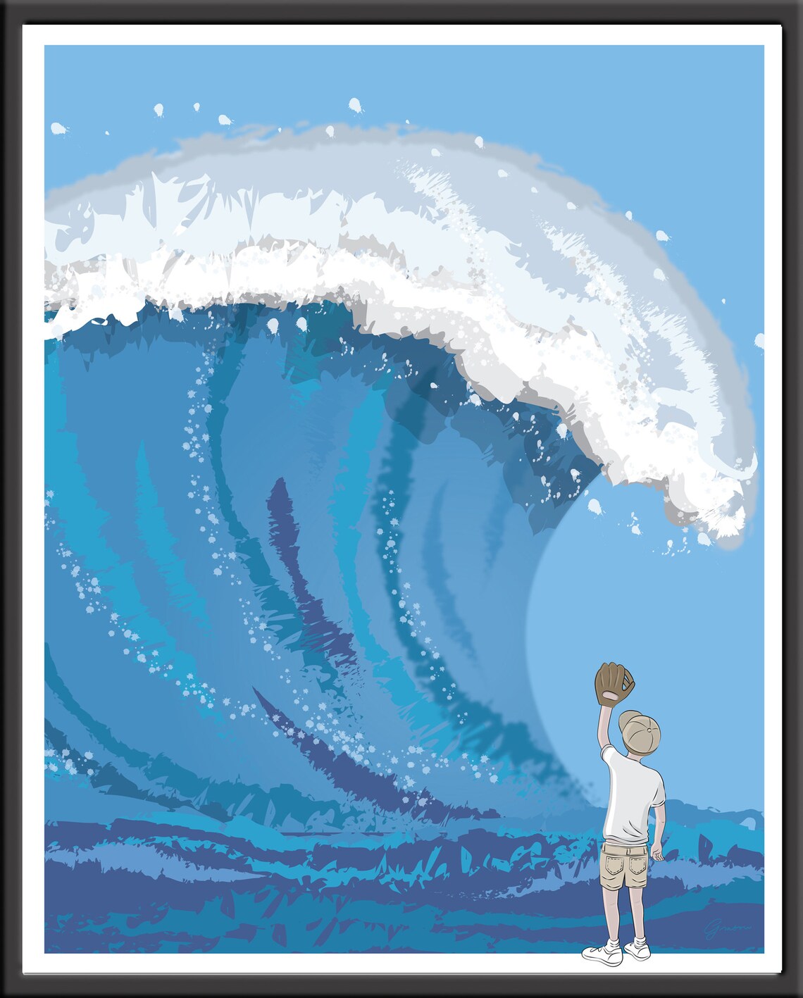 Catch A Wave Humorous Art Printable Digital Download Funny - Etsy