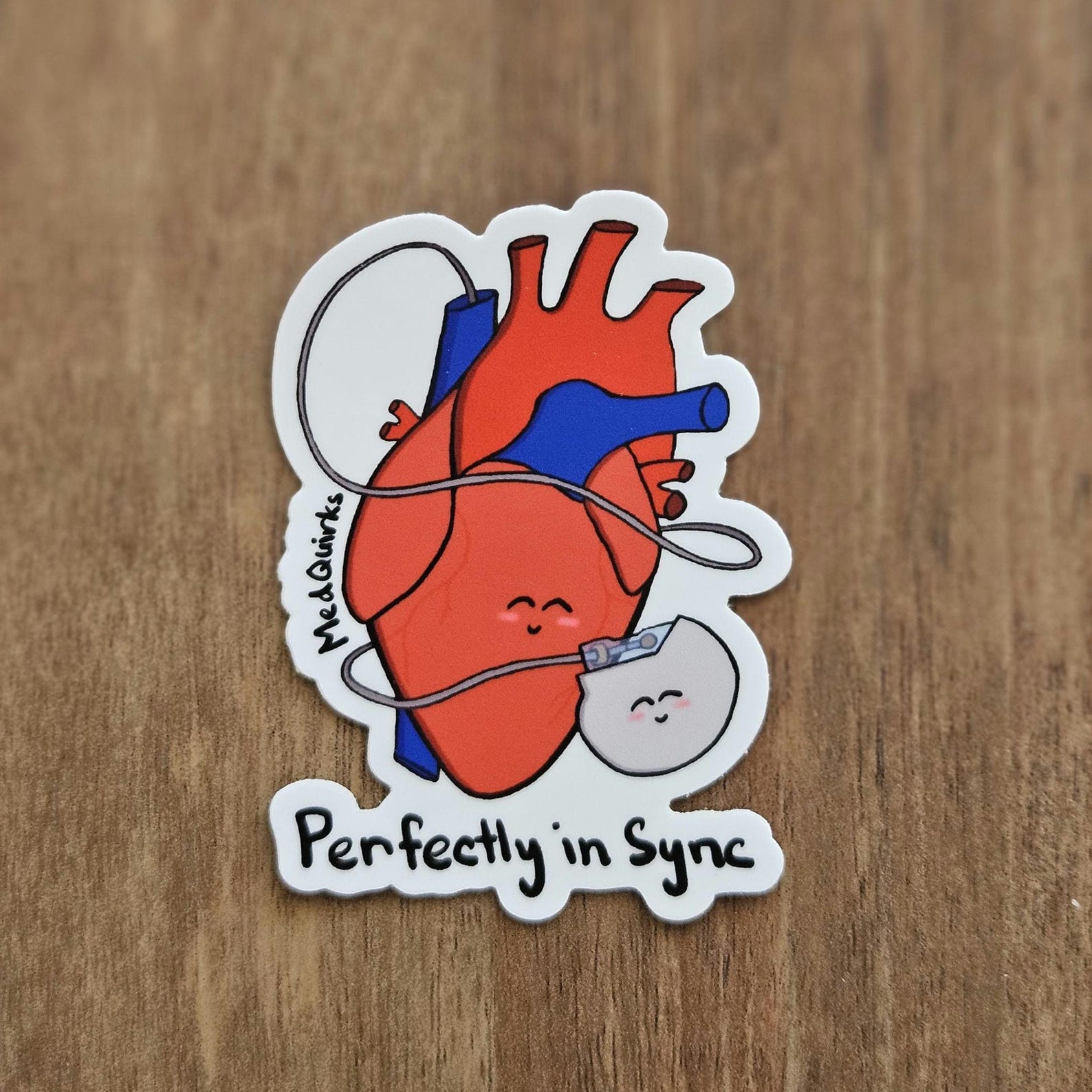 Heart and Pacemaker Vinyl Sticker - Etsy