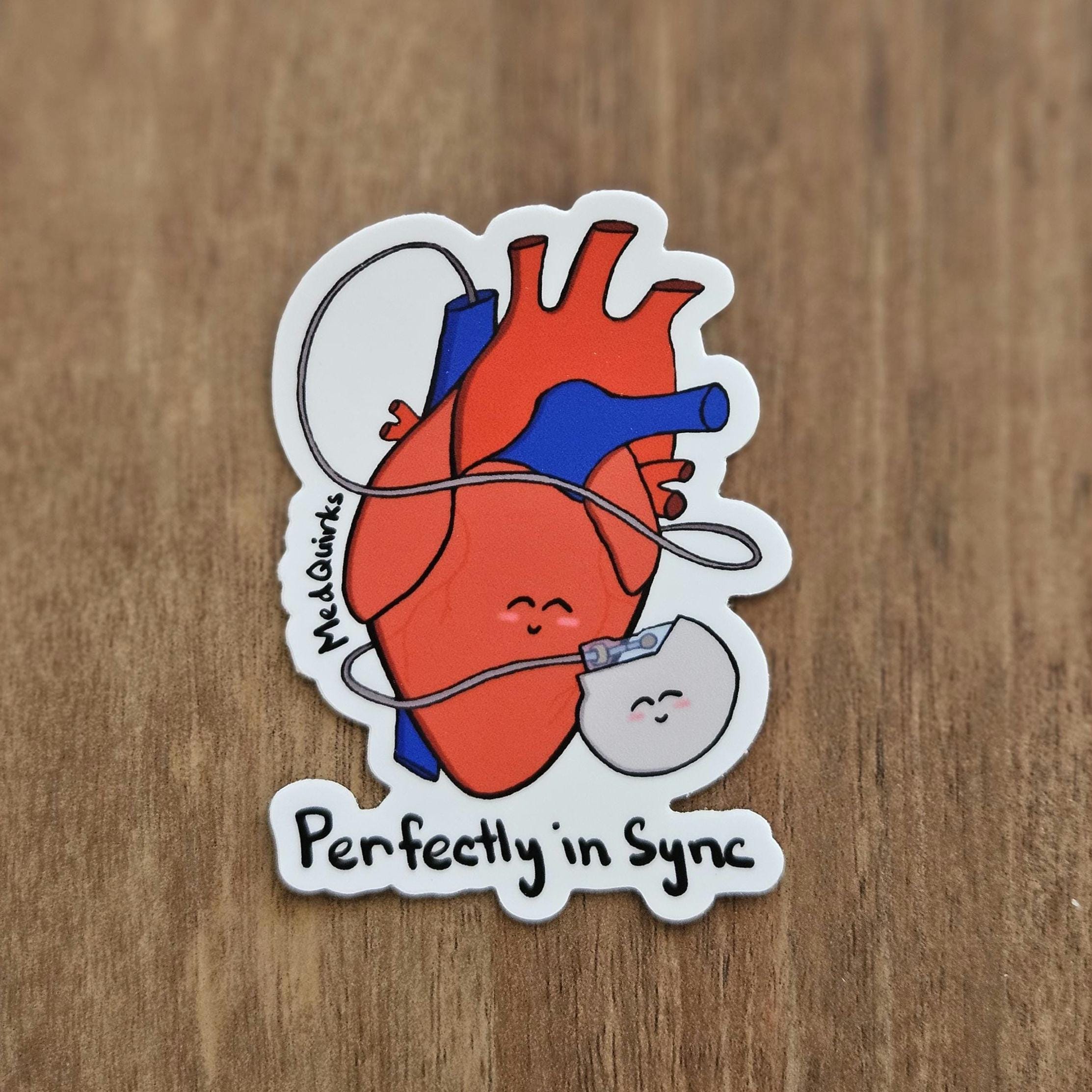 Heart and Pacemaker Vinyl Sticker - Etsy