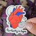 Heart and Pacemaker Vinyl Sticker - Etsy