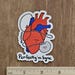 Heart and Pacemaker Vinyl Sticker - Etsy