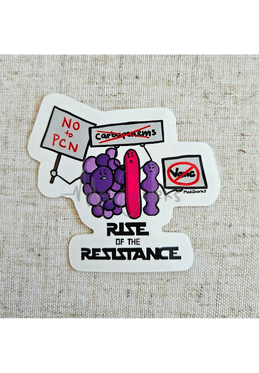 Bacteria Resistance Vinyl Sticker - Etsy