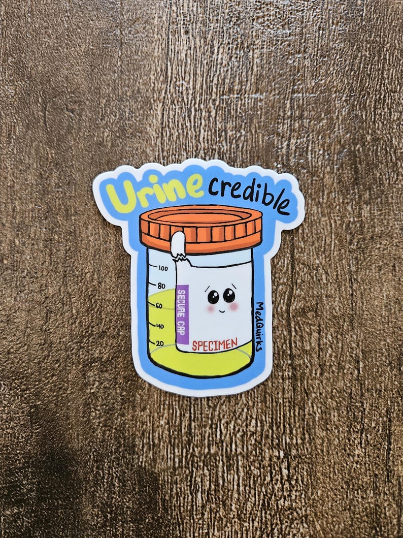 Urine Sample Vinyl Sticker - Etsy