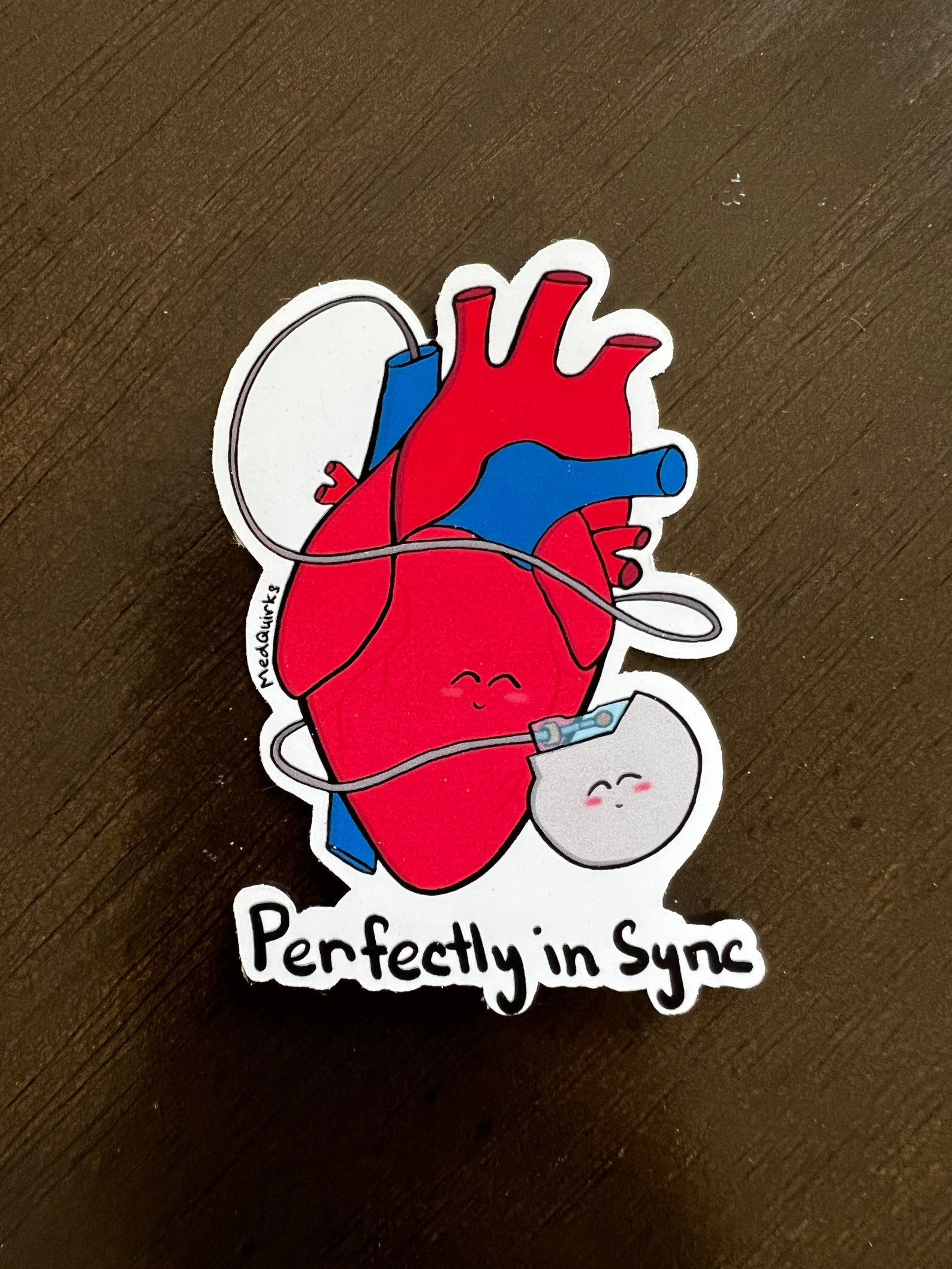Heart and Pacemaker Vinyl Sticker - Etsy