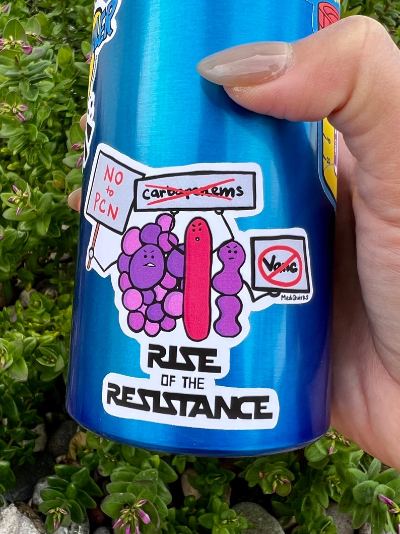 Bacteria Resistance Vinyl Sticker - Etsy