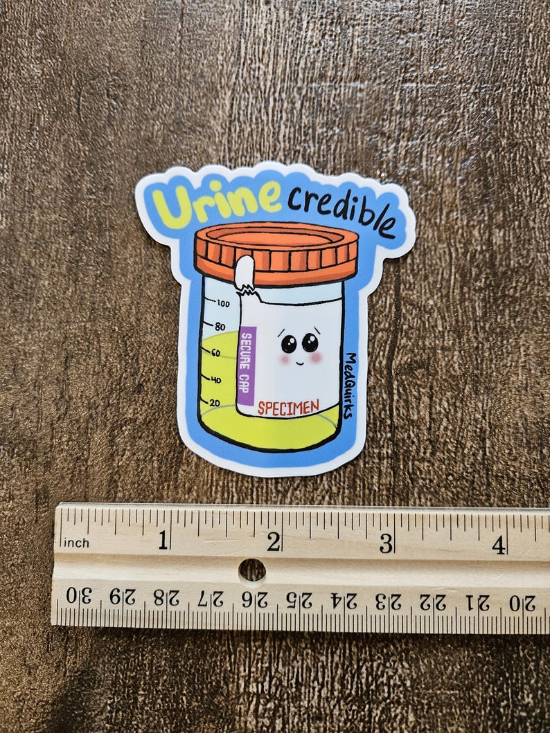 Urine Sample Vinyl Sticker - Etsy