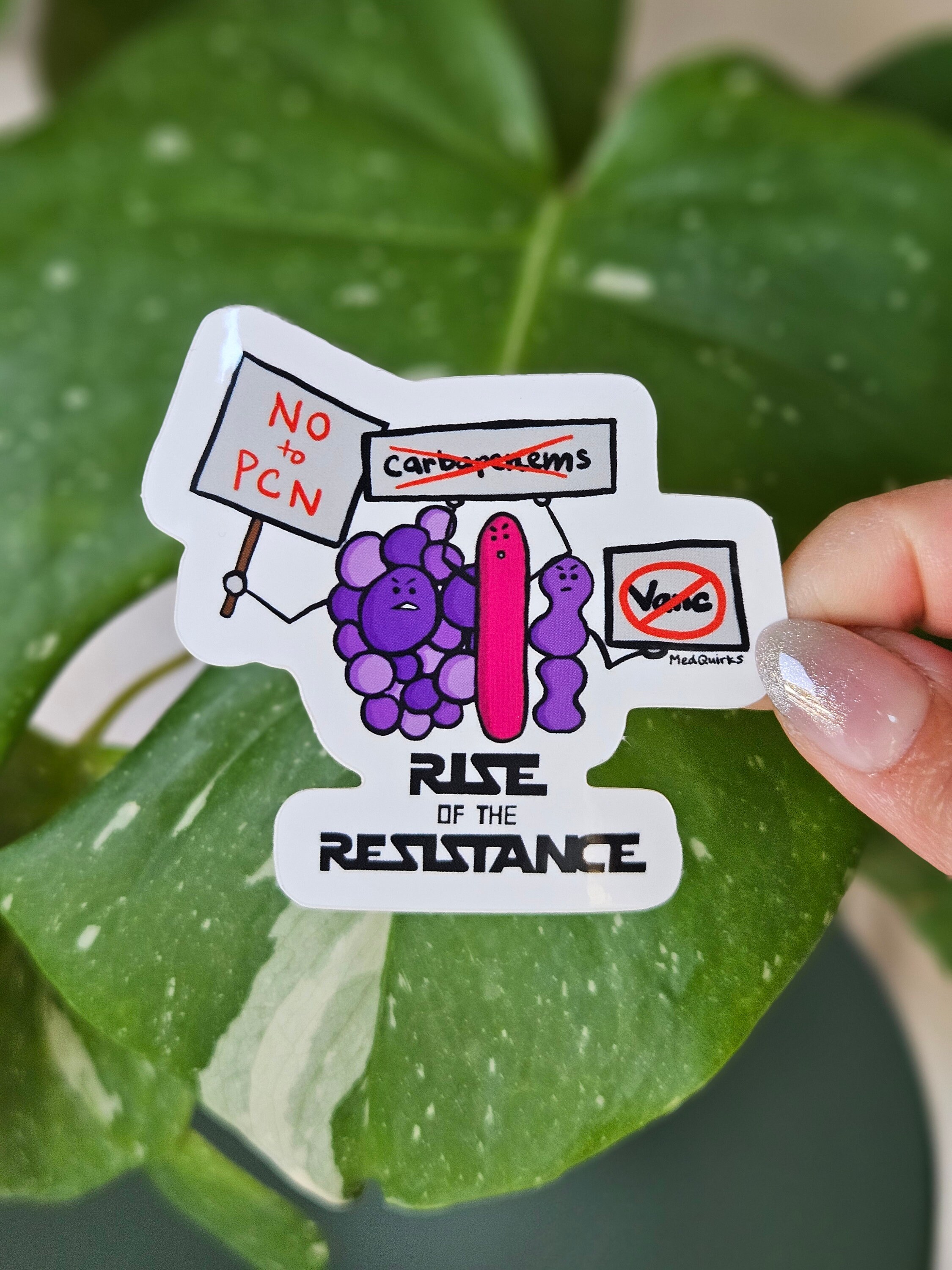 Bacteria Resistance Vinyl Sticker - Etsy