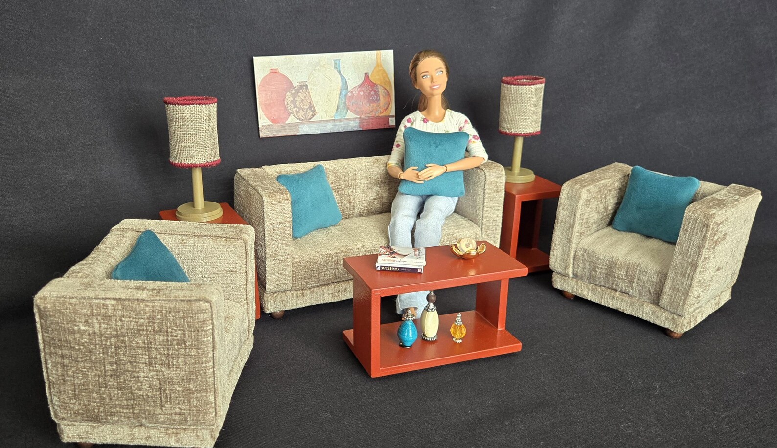 Handcrafted Living Room Set 1:6 Scale - Etsy