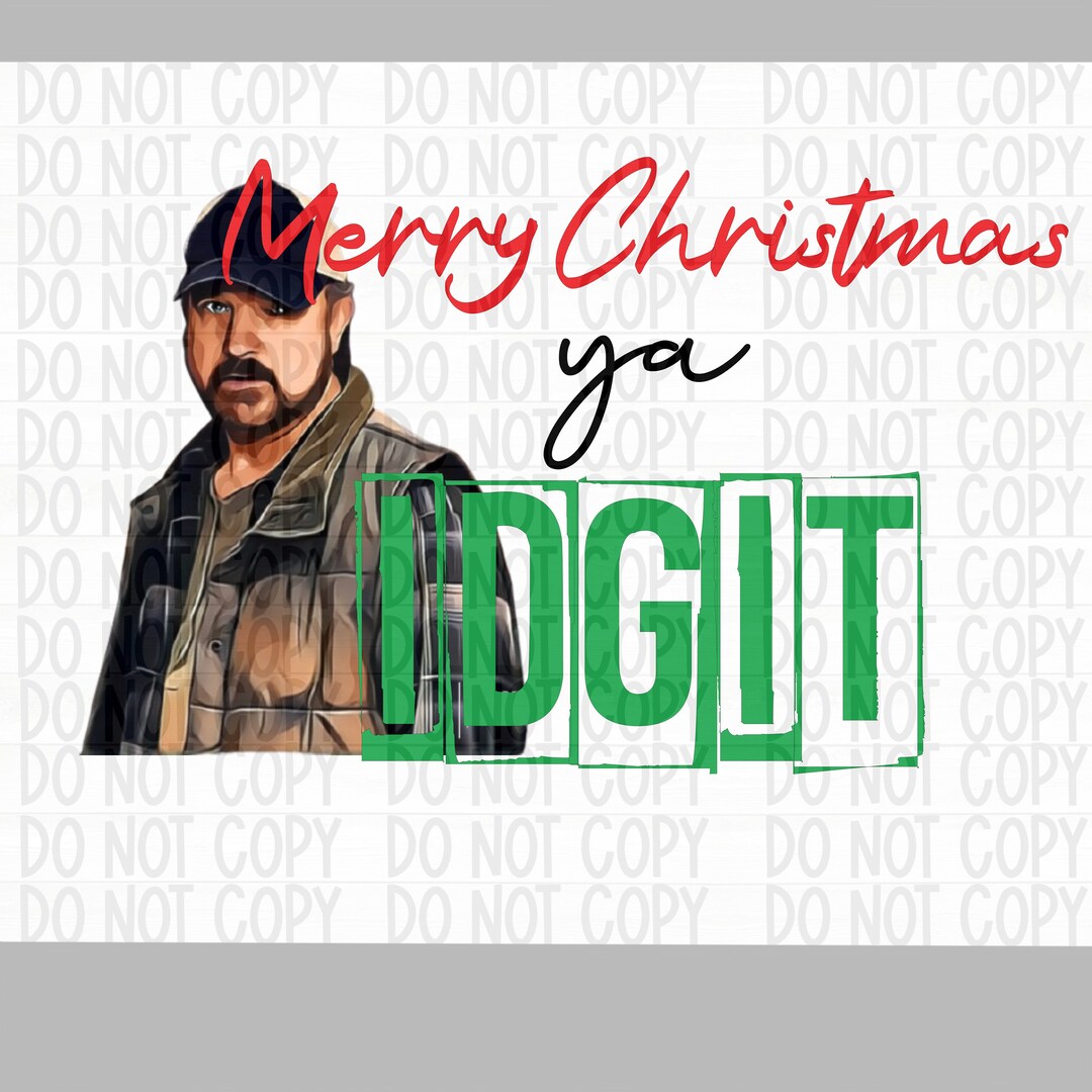 Merry Christmas Ya Idgit, Supernatural PNG File for Sublimation/dtf ...