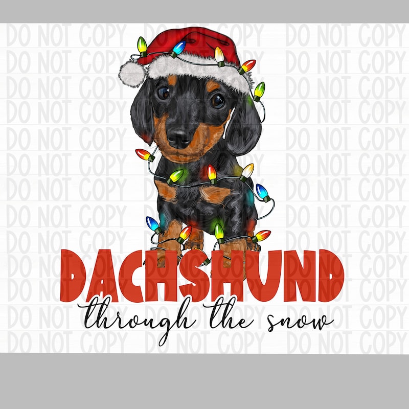 Dachshund Through the Snow - Etsy