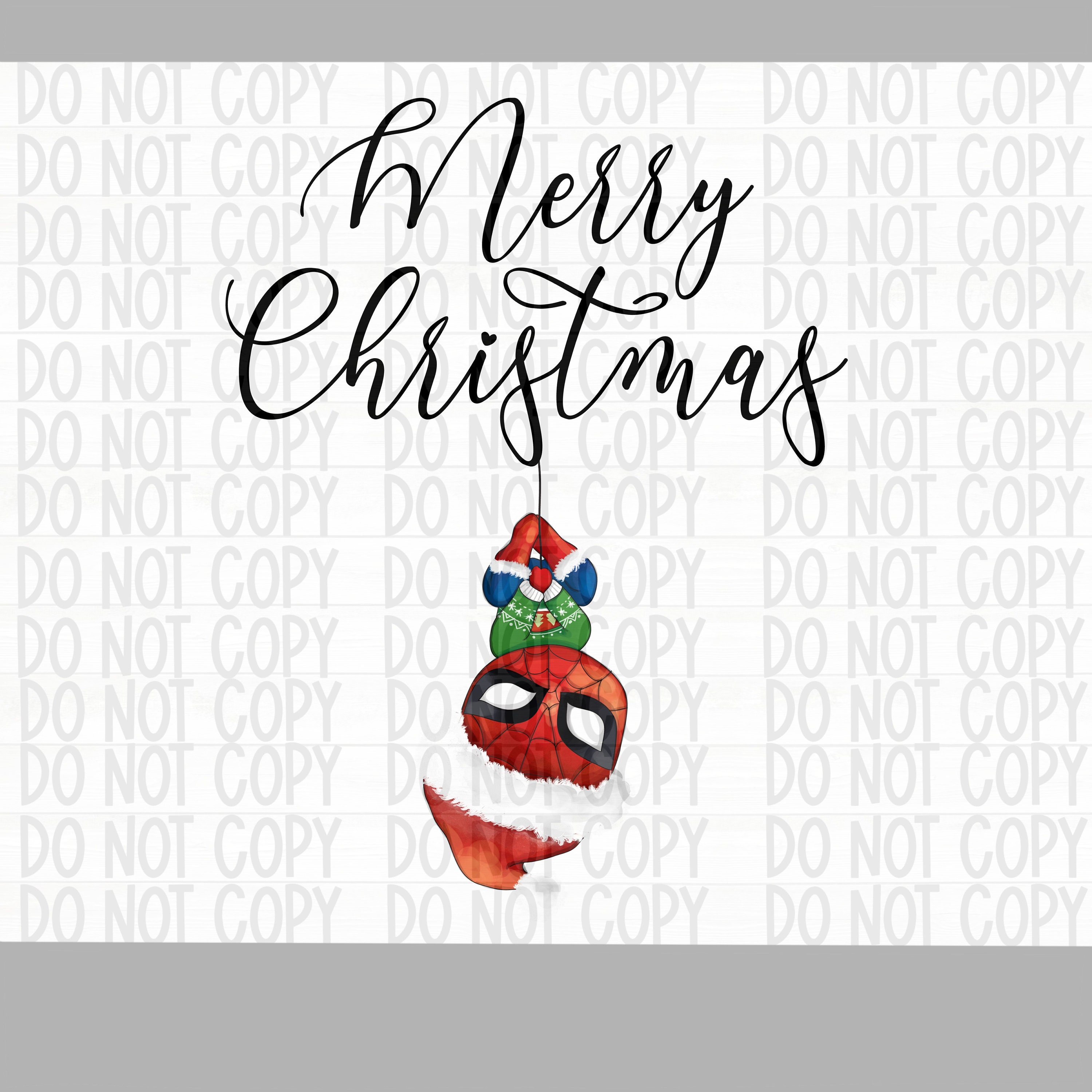 Merry Christmas Spiderman PNG File for Sublimation/dtf/screen Printing ...