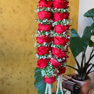 Floral Garland: Wedding Bridal Silk Flower Mala - Etsy