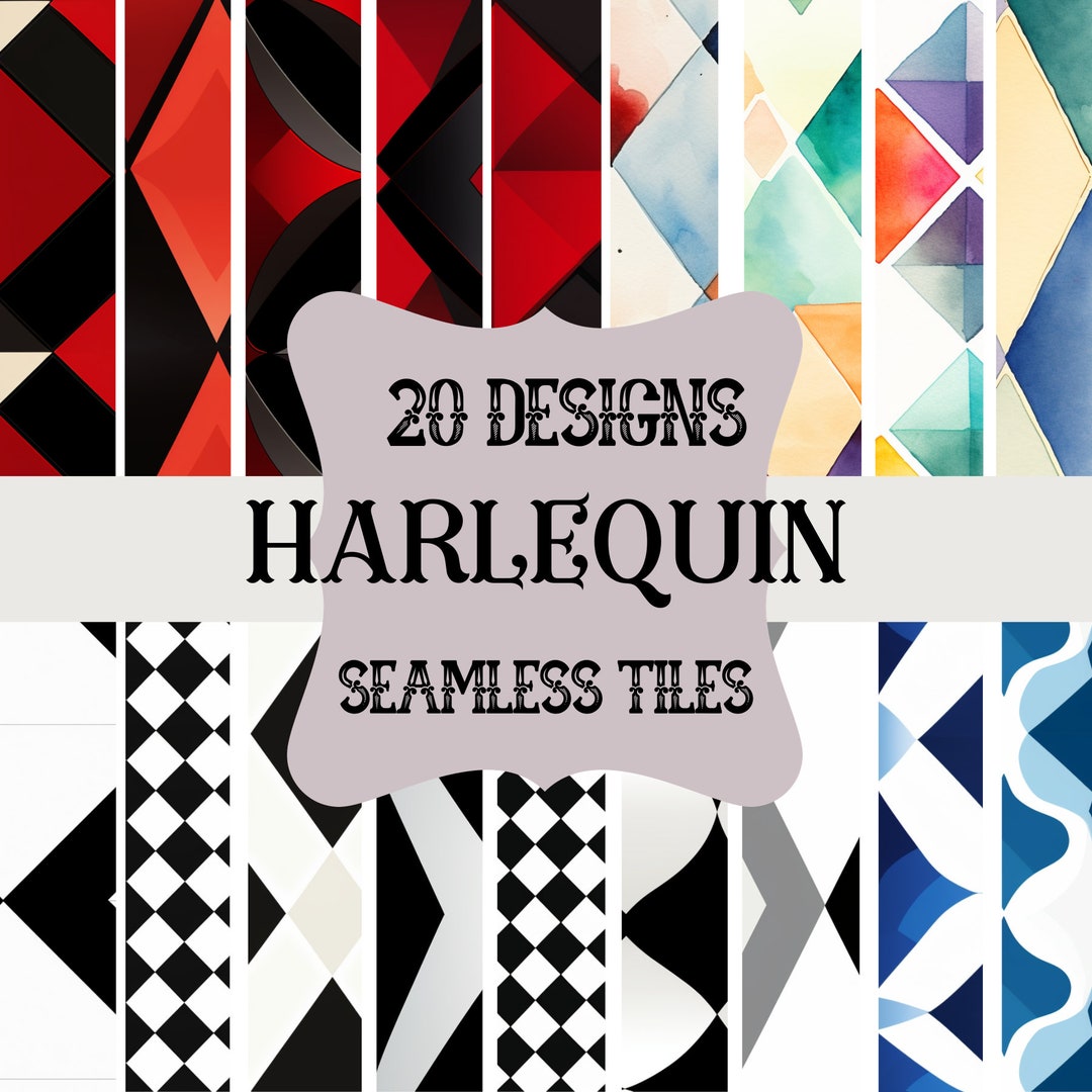 HARLEQUIN Mosaics, Digital Graphic, Large Harlequin Designs, Skin, Wall ...