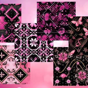 SEAMLESS Digital Images, Pink Patterns, Glorious Designs, Decoupage ...