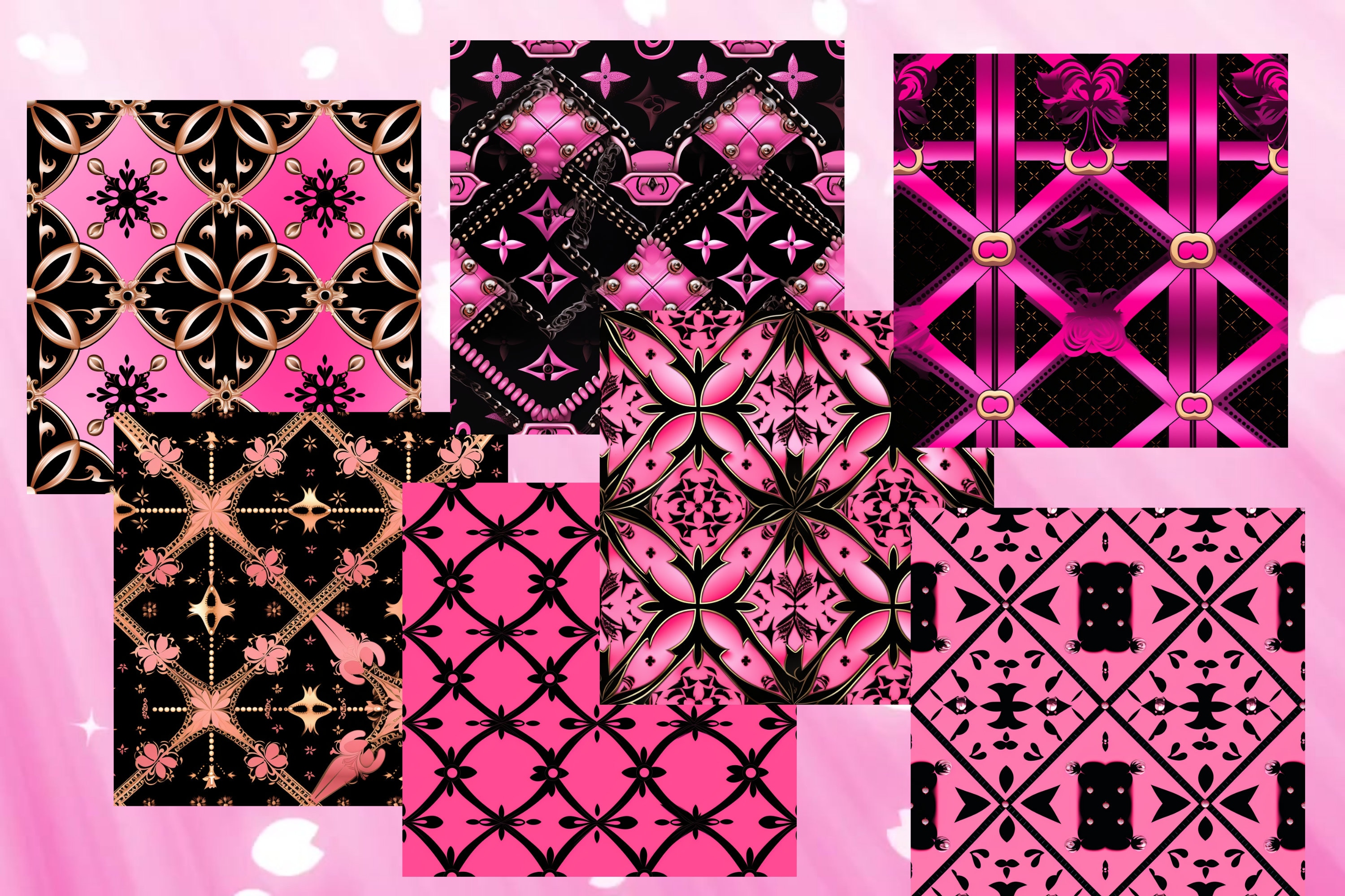 SEAMLESS Digital Images, Pink Patterns, Glorious Designs, Decoupage ...