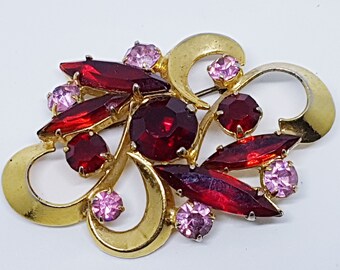 Ruby Red Brooch | Etsy