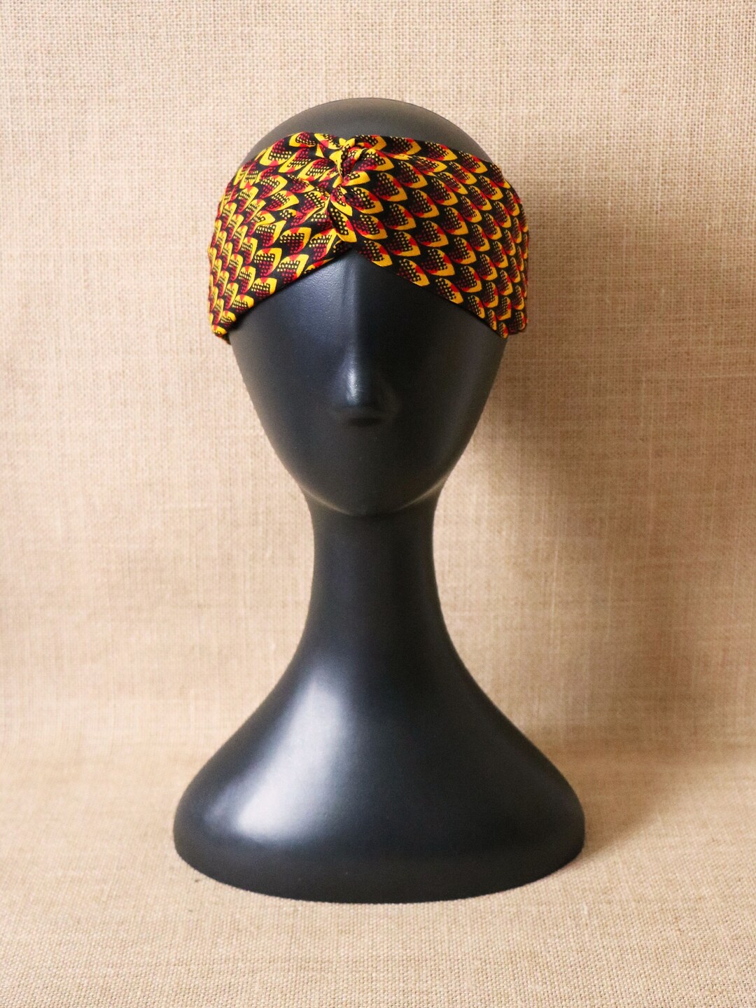 African Headband, Red Scale Wax, Wax Headband, Red Headband, Wax Turban ...